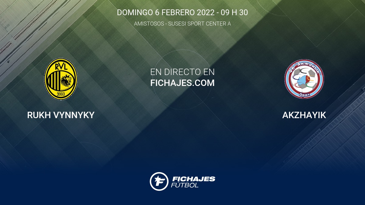 Resultados Rukh Vynnyky - Akzhayik (1-1) Amistosos de Clubes 3 de ...