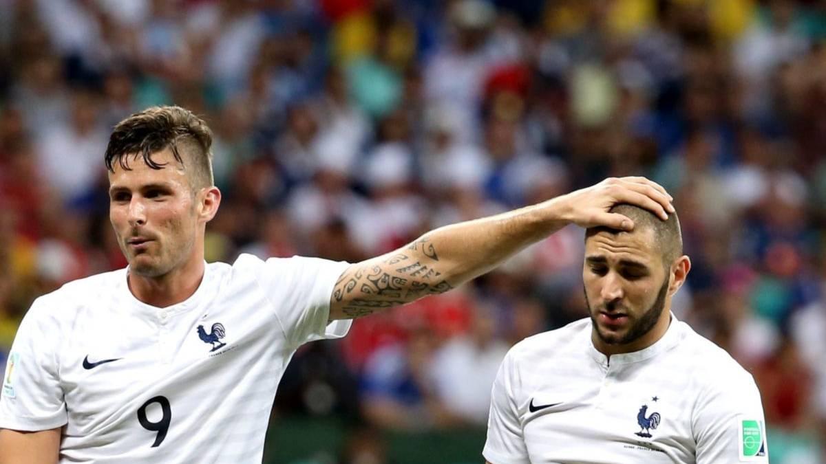 Karim Benzema atiza a Olivier Giroud
